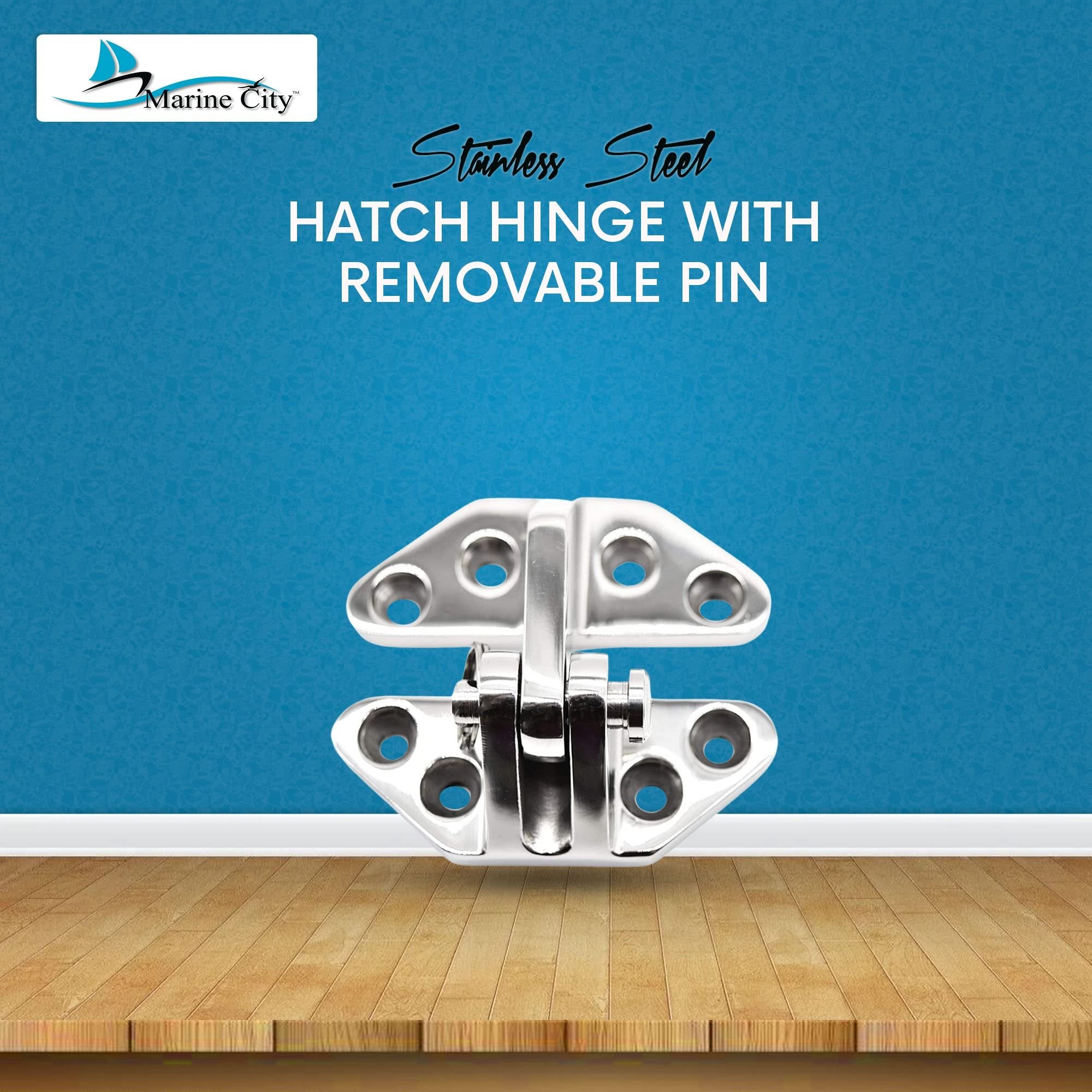 316 Stainless Steel Hatch Hinge with Removable Pin - Marine City ...