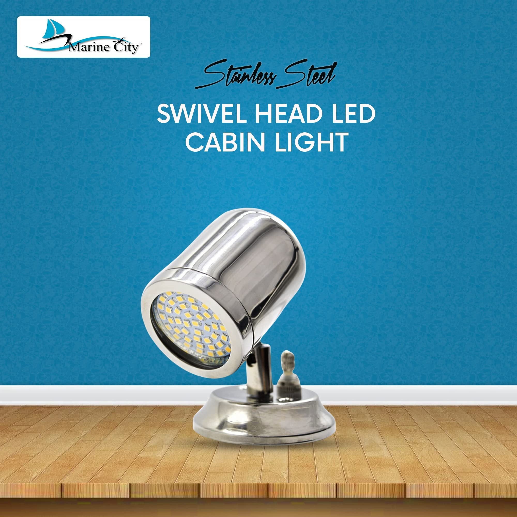 316 Stainless Steel Swivel Halogen Reading Light - Marine City – Marine ...