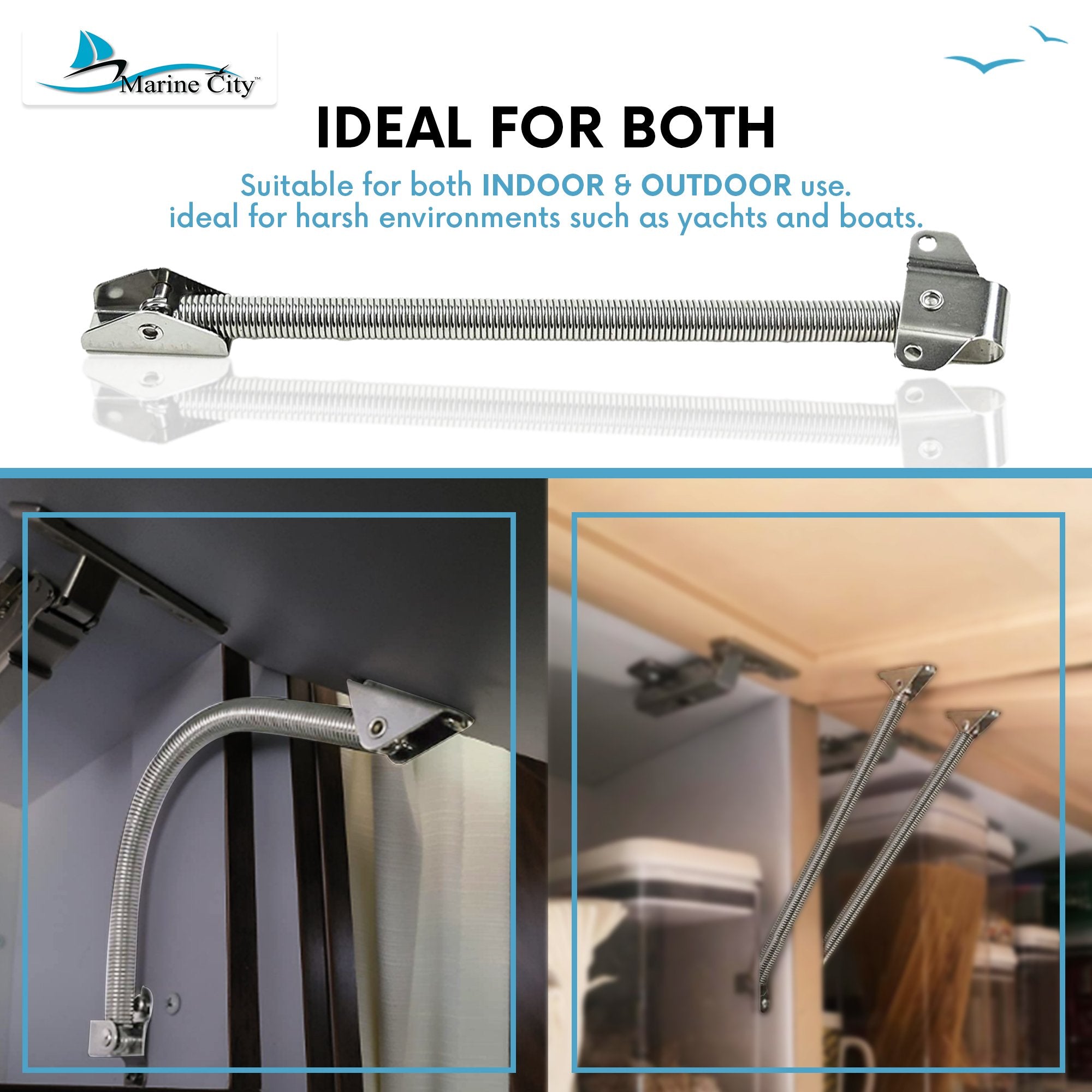 Marine City Stainless Steel Hatch Spring Holder Lid Support Spring for ...