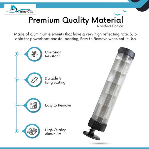 Marine City Tube Type Radar Reflector for Powerboats 4 inch x 24 inch ...