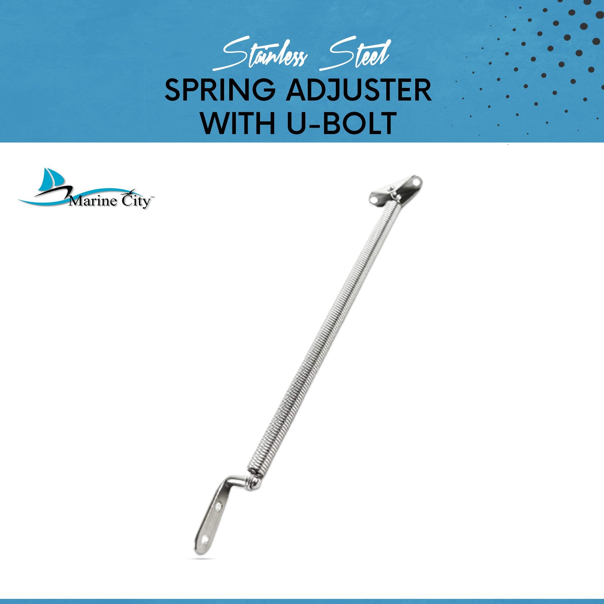Marine City Stainless-Steel Hatch Spring Adjuster with U-Bolt and L-Sh ...
