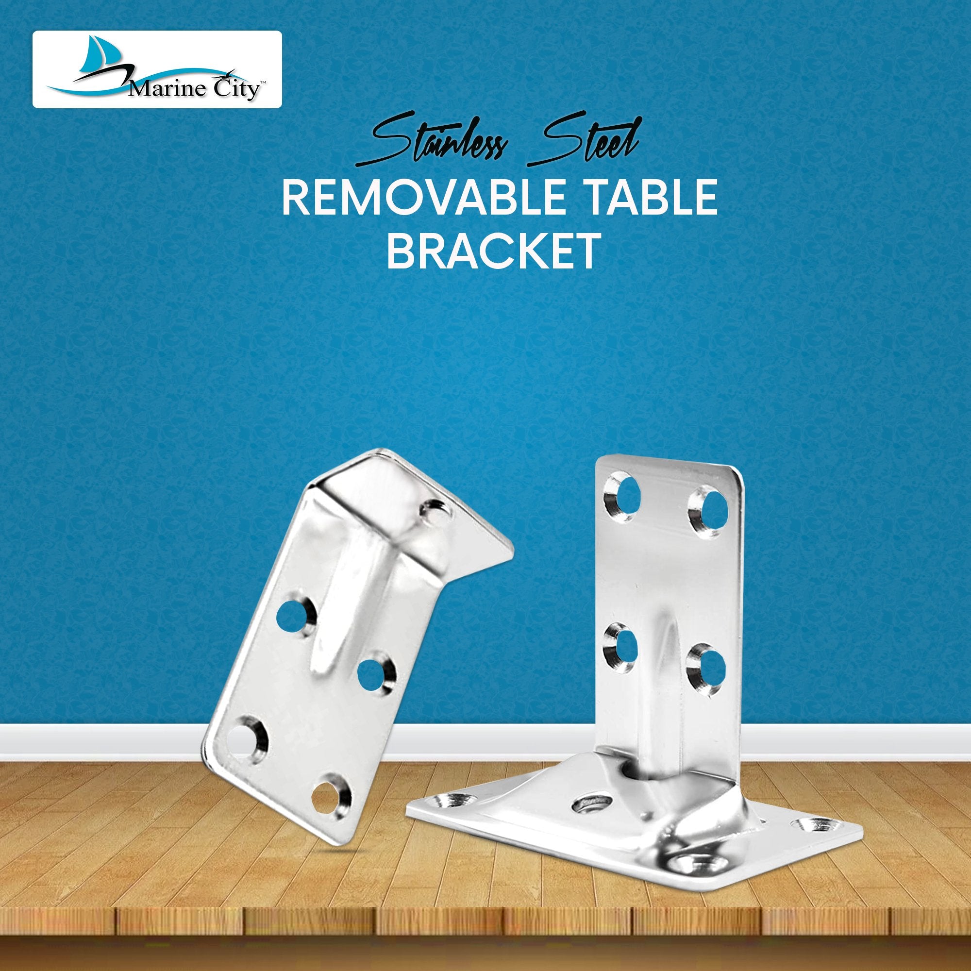 Marine City Stainless Steel Removable Table Bracket Set of 4 – Marine ...