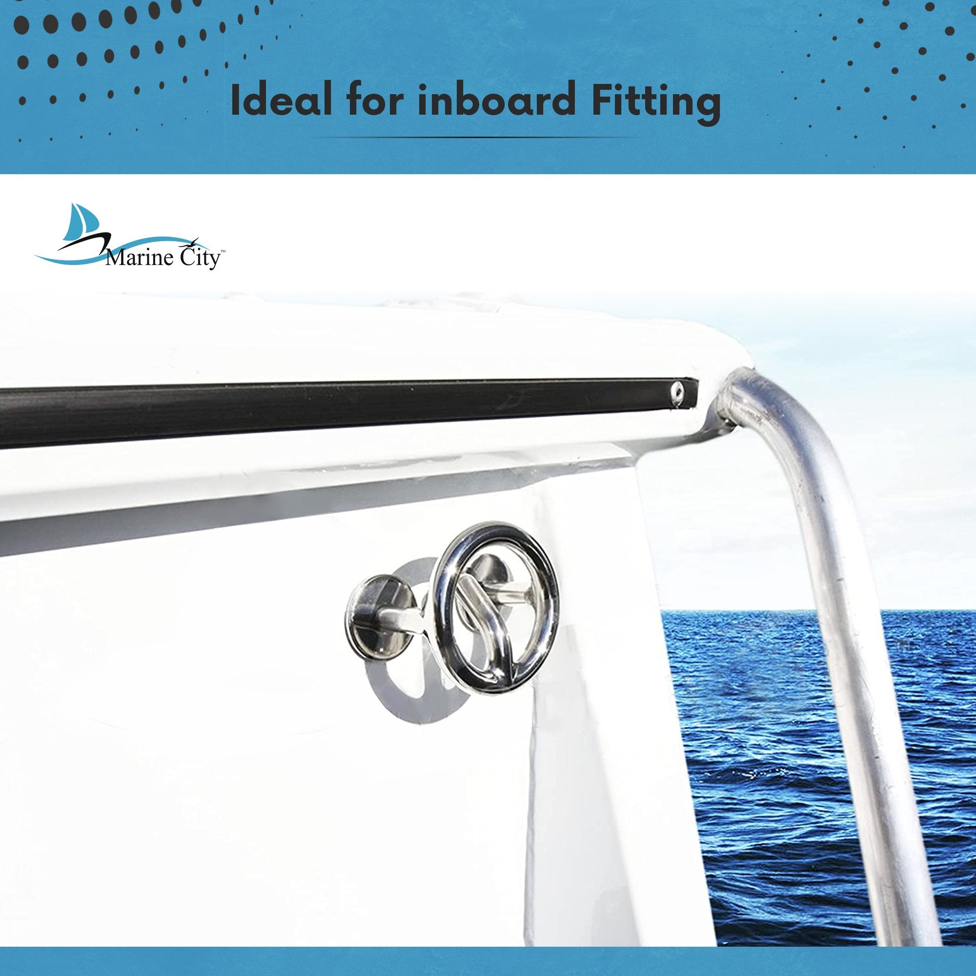 MARINE CITY Heavy Duty 316 Marine Grade Stainless Steel Marine Transom ...