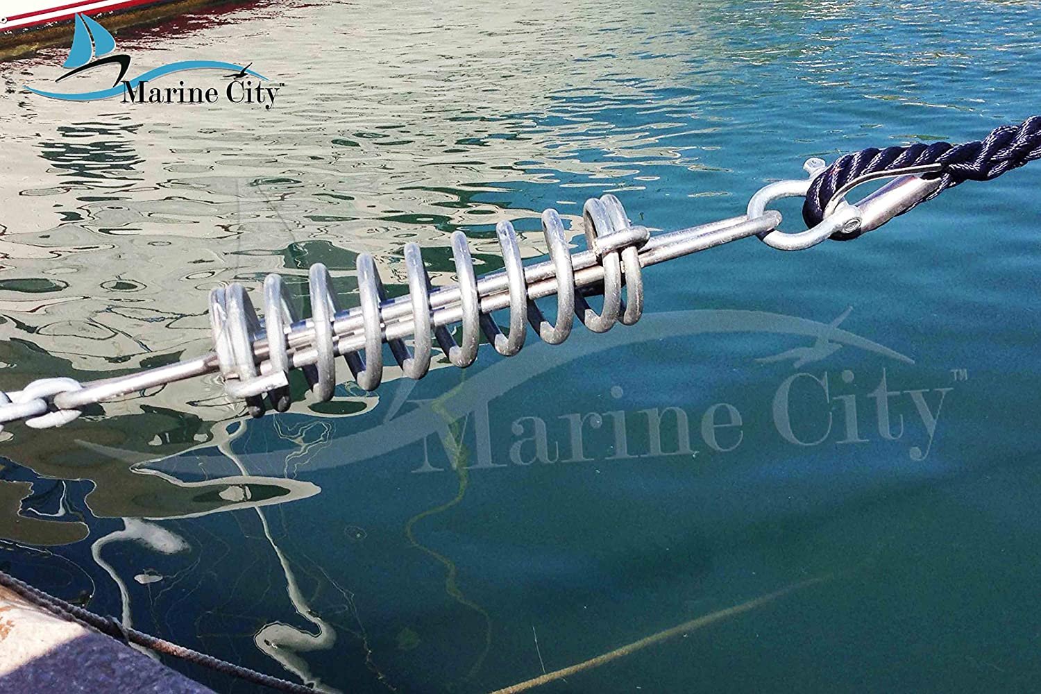 MARINE CITY Boat Anchor Dock Line Stainless-Steel Mooring Spring 10-3 ...