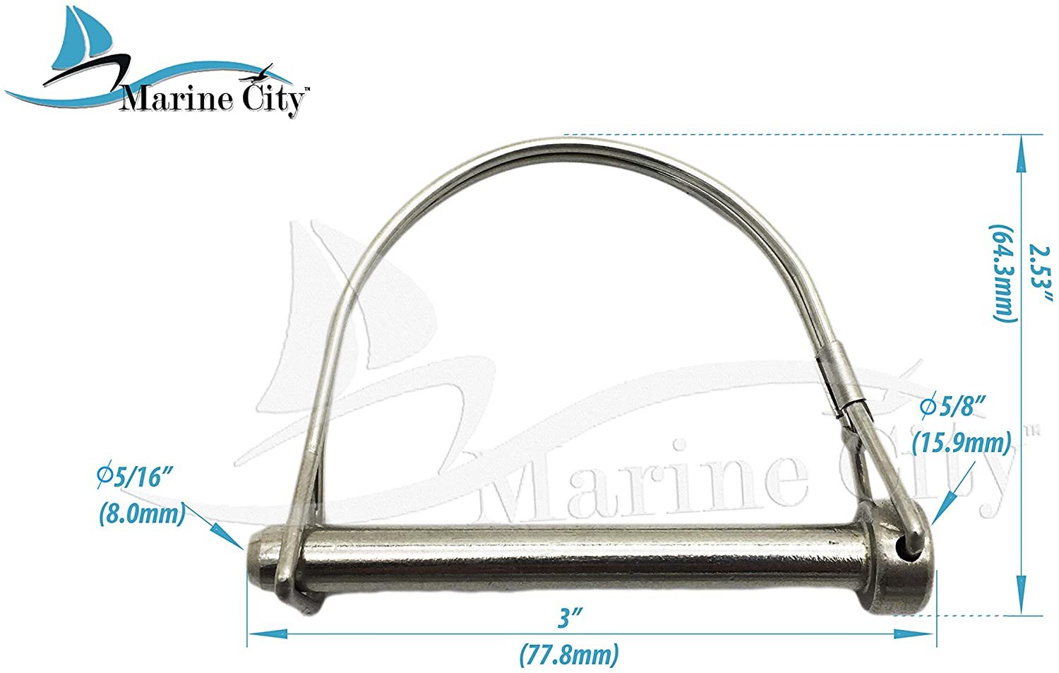 Safety Coupler Locking Pin 5/16" for Boat Yacht – Marine City Hardware