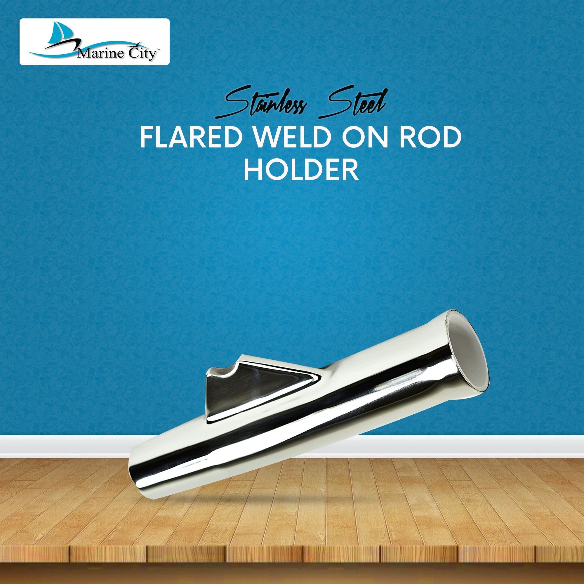 Marine City 316 Stainless Steel Flared Weld-On Rod Holder – Marine City ...