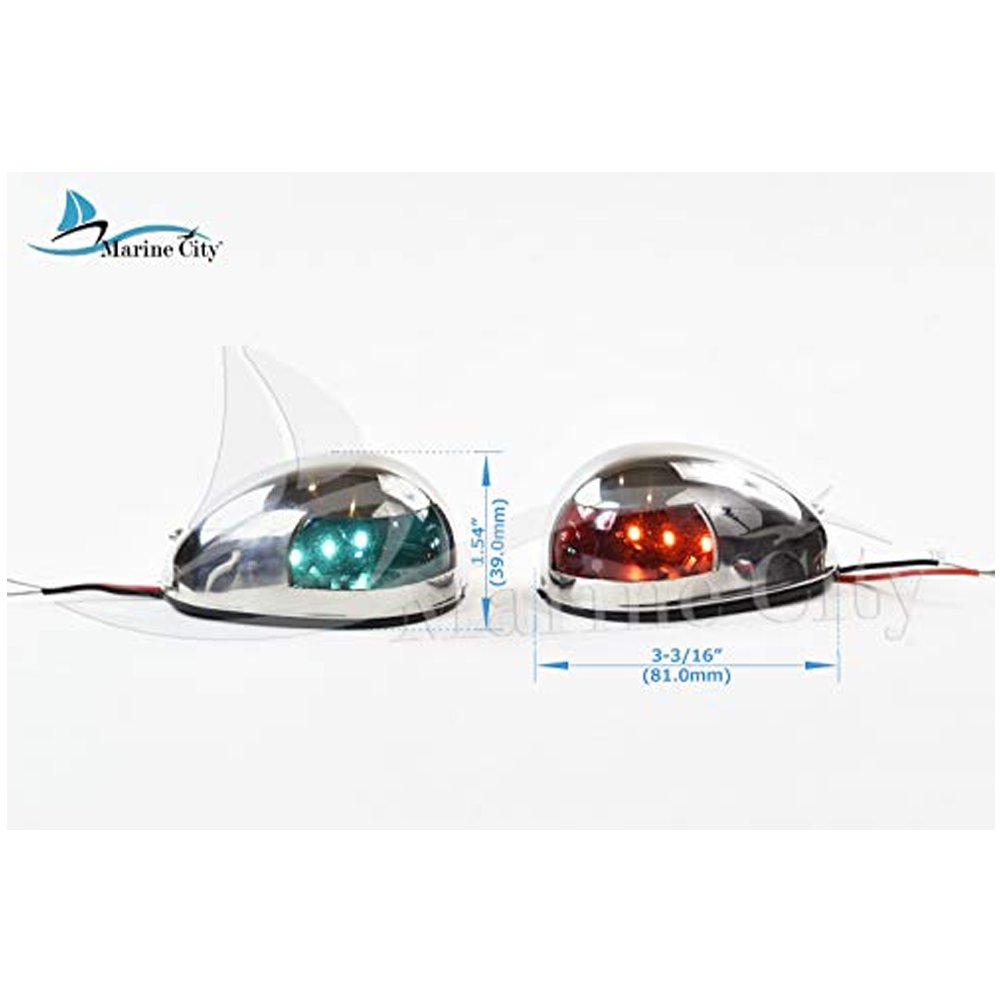 Marine City Stainless-Steel Outside Housing Led Navigation Side Light ...