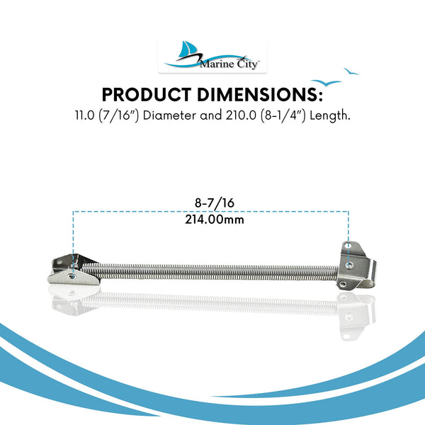 Marine City Stainless Steel Hatch Spring Holder Lid Support Spring for ...