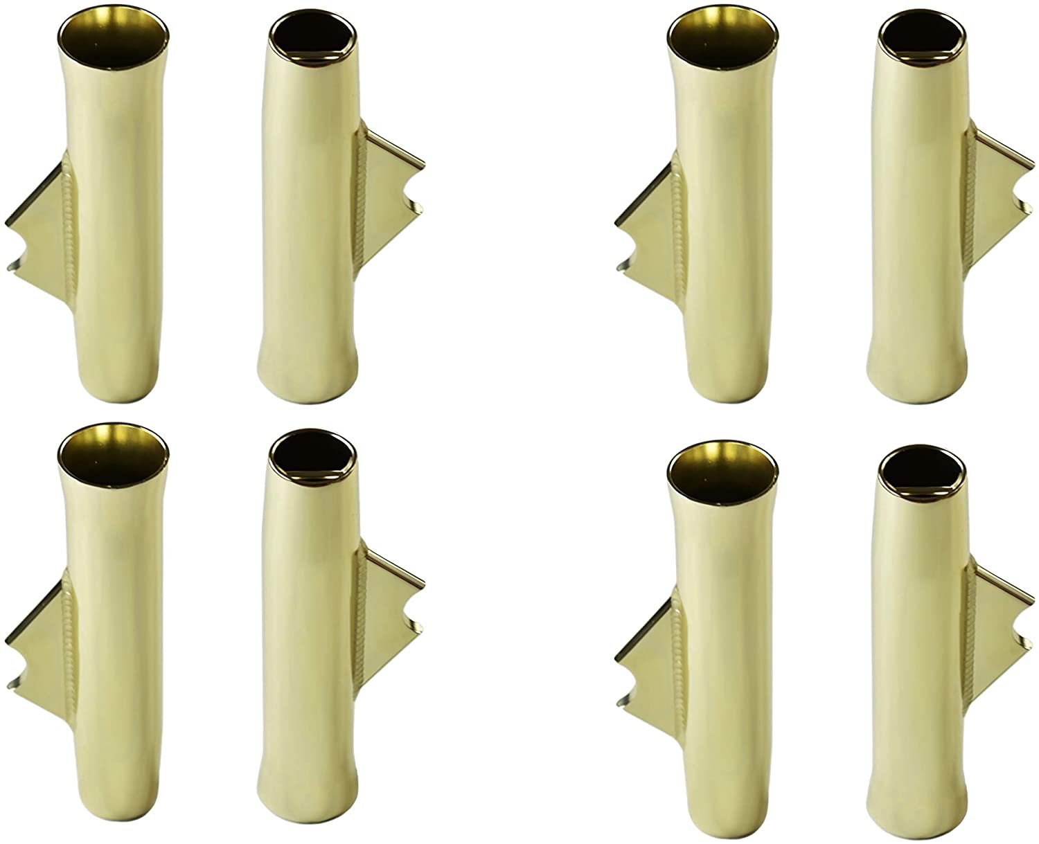 MARINE CITY Gold Powder Coated Flared Aluminum Weld-On Fishing Rod Hol ...