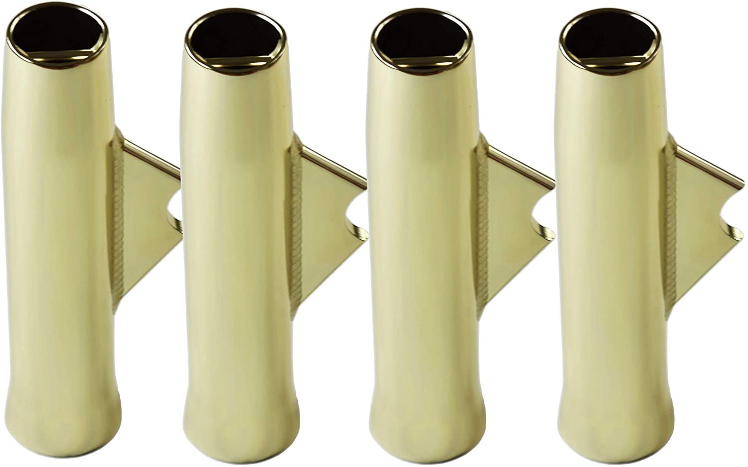 MARINE CITY Gold Powder Coated Flared Aluminum Weld-On Fishing Rod Hol ...